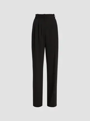 FAVORITE DAUGHTER Pleated Wide-leg Pants - Black