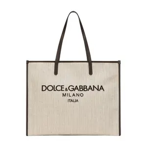 Dolce & Gabbana Dolce & Gabbana Large Structured Canvas Tote - Sand_2