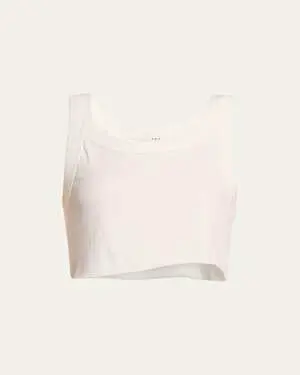 A.L.C. Halsey Cropped Tank Top - White