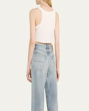 A.L.C. Halsey Cropped Tank Top - White