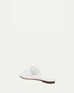 Dolce & Gabbana Cutout Dg Flat Slide Sandals - Rosa