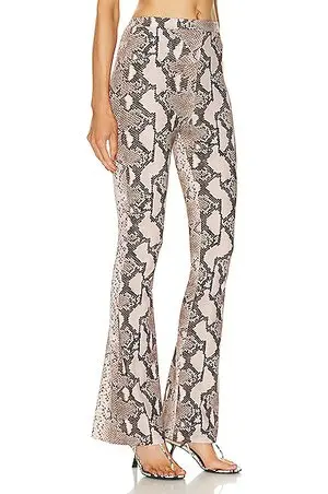 Stella McCartney Python Printed Trouser In Beige