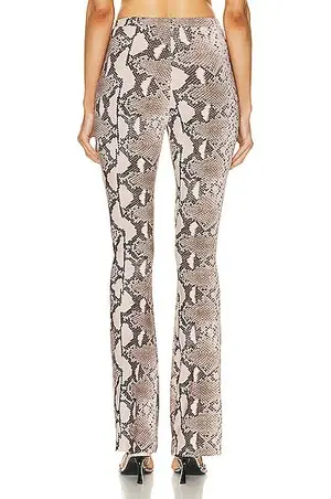 Stella McCartney Python Printed Trouser In Beige