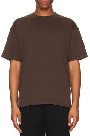 WAO Wao The Relaxed Tee In Green Brown