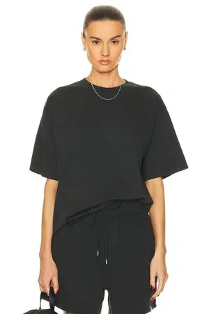 WAO Wao The Relaxed Tee In Black Washed Black