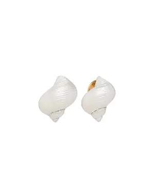 Prada Earrings With Shells - Grey