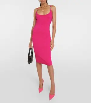 Versace La Greca Medusa '95 Midi Dress - Pink