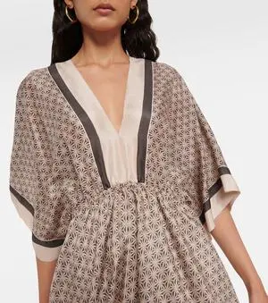 Brunello Cucinelli Printed Silk Kaftan