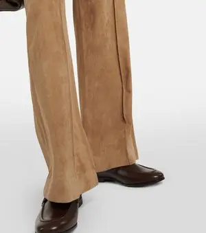 Brunello Cucinelli Wide-leg Suede Pants