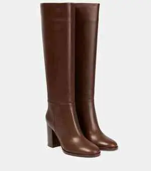 GIANVITO ROSSI Santiago Knee-high Leather Boots - Brown