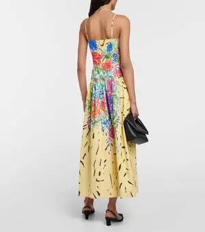 CHRISTOPHER KANE Floral Cotton Midi Dress