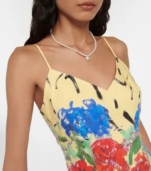 CHRISTOPHER KANE Floral Cotton Midi Dress