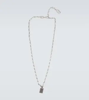 Dolce & Gabbana Logo Pendant Necklace - Silver