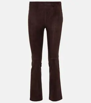Stouls Jp Twenty Bootcut Suede Pants - Brown