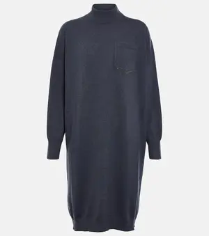 Brunello Cucinelli Embellished Cashmere Sweater Dress