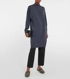 Brunello Cucinelli Embellished Cashmere Sweater Dress