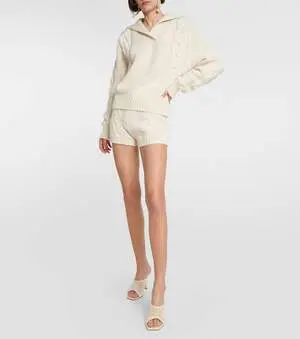 Magda Butrym Cable-knit Cashmere Shorts