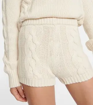 Magda Butrym Cable-knit Cashmere Shorts