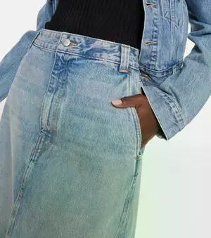 Khaite Charlene Denim Midi Skirt
