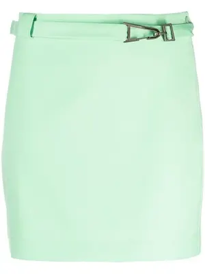 Patrizia Pepe Belted Mini Skirt - Green