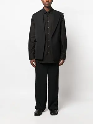 JIL SANDER Tailored Vest With Frayed Edges