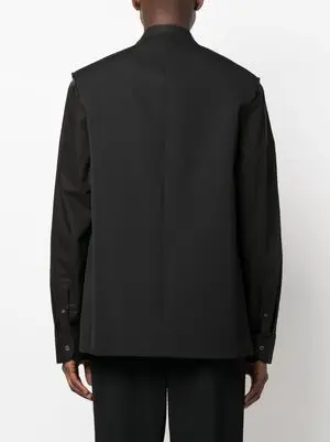 JIL SANDER Tailored Vest With Frayed Edges