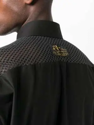 Raf Simons Logo-patch Long-sleeve Shirt - Black