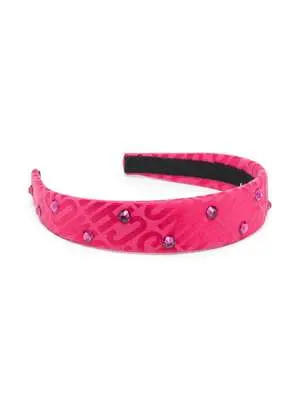 Moschino Crystal-embellished Jacquard Headband