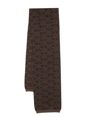 Moschino Logo-print Scarf - Brown