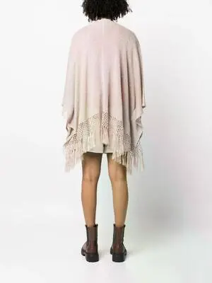 Brunello Cucinelli Fringed Linen Poncho