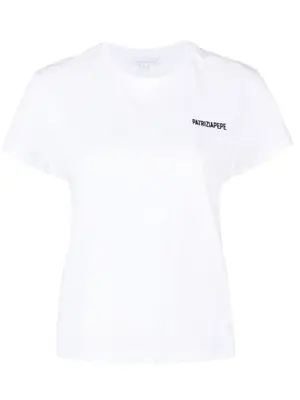 Patrizia Pepe Logo-embroidered T-shirt - White