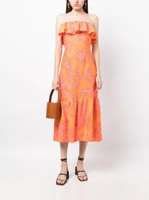 Rhode Thea Coral-print Dress