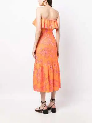 Rhode Thea Coral-print Dress