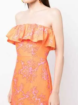 Rhode Thea Coral-print Dress