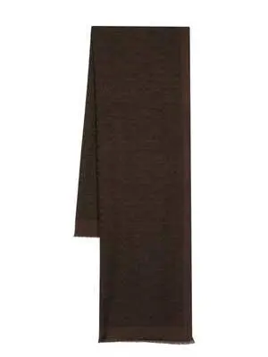 Moschino Jacquard Logo Scarf - Brown
