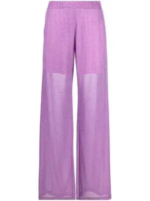 Amen Metallic Wide-leg Trousers