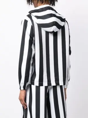 Comme Des Garçons Striped Long-sleeved Hoodie