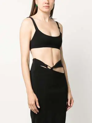 Patrizia Pepe Logo-engraved Cropped Top