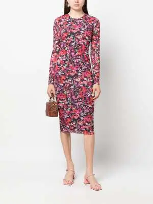 Patrizia Pepe Floral-print Tulle Midi Dress