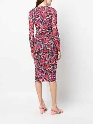 Patrizia Pepe Floral-print Tulle Midi Dress