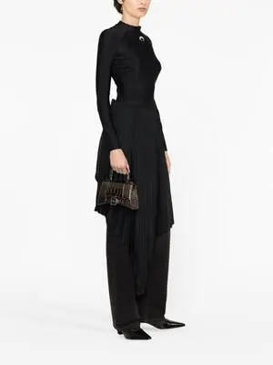 Balenciaga Hourglass Xs Crocodile-embossed Tote Bag - Brown