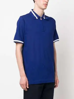 Kiton Piqué Zip-fastening Polo Shirt
