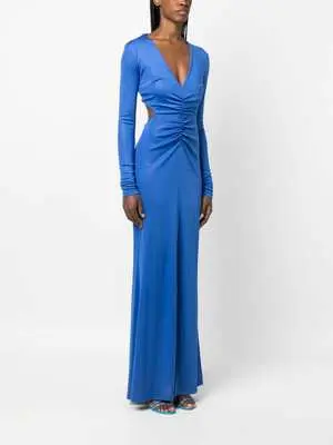 Patrizia Pepe Open-back Ruched Maxi Dress