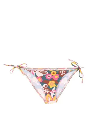 ERES Floral-print Bikini Bottom - Blue