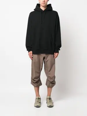 GR10K Buckle-fastening Satin Cropped Trousers - Brown