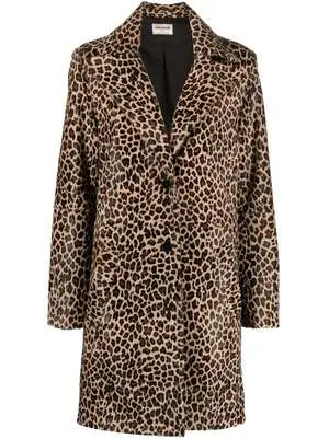 Zadig&Voltaire Leopard-print Calf Hair Coat