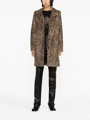 Zadig&Voltaire Leopard-print Calf Hair Coat