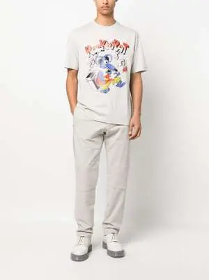 Moschino Graphic-print Cotton T-shirt - Grey
