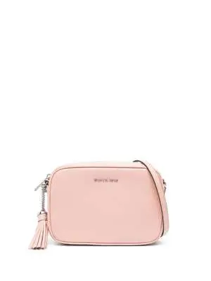 Michael Kors Leather Crossbody Bag With Logo Lettering - Pink