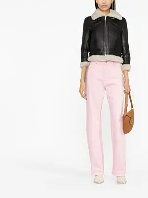 Dsquared2 Cropped Shearling Jacket
